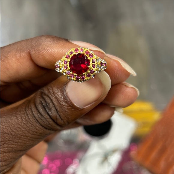 Jewelry | Elegant Gold Ruby Statement Ring | Poshmark